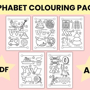 Printable Kids Alphabet Colouring Pages Fun & Educational A-Z Activity ...