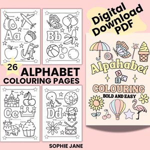 Printable Kids Alphabet Colouring Pages Fun & Educational A-Z Activity ...