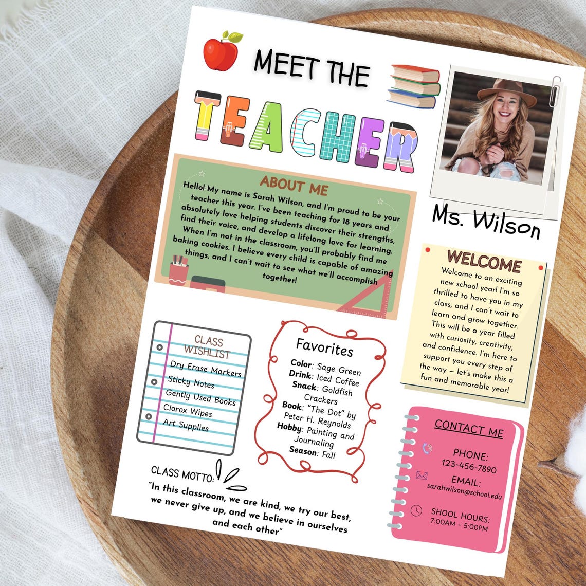 Editable Meet the Teacher Flyer Template: Back to School Newsletter ...
