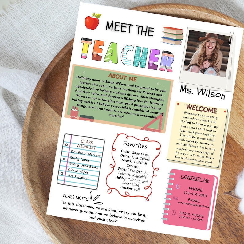 Editable Meet the Teacher Flyer Template: Back to School Newsletter ...