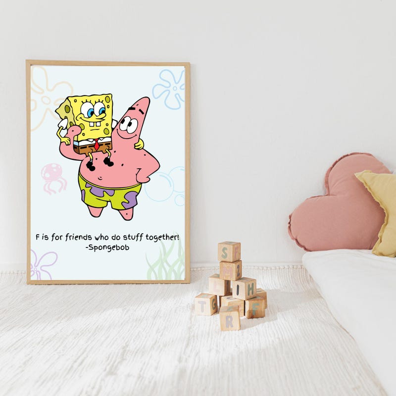 Spongebob Poster - Etsy