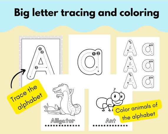 Abc Tracing Coloring Pages