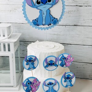 6-stitch Cupcake Topper, 1-stitch Cake Topper, Party Decor Stitch ...