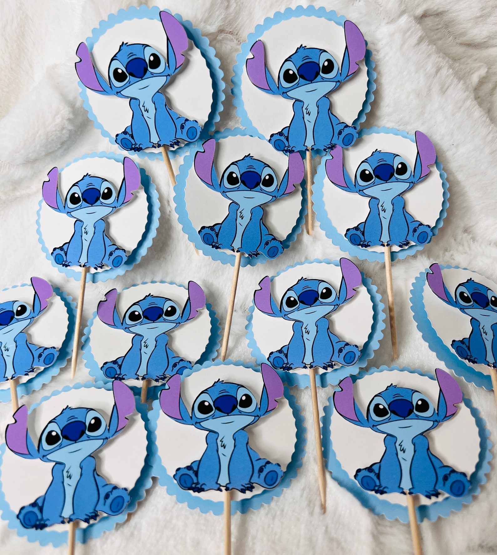Stitch Cupcake Topper, Stitch Topper, Party Decor Stitch, Stitch Themed ...