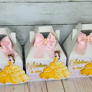 Belle Gable Box, Belle Birthday, Party Decoration Box Belle, Favor Box ...