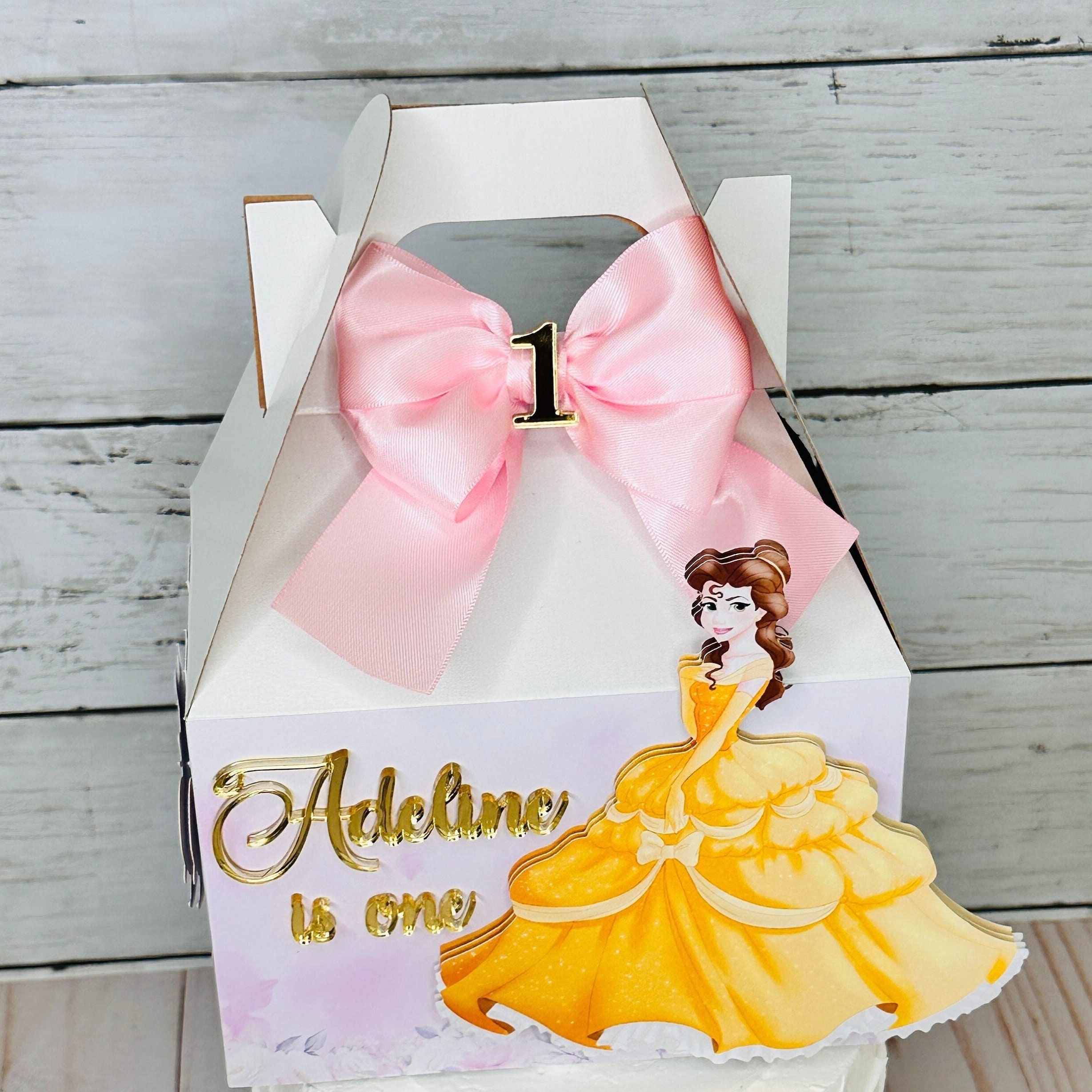 Belle Gable Box, Belle Birthday, Party Decoration Box Belle, Favor Box ...