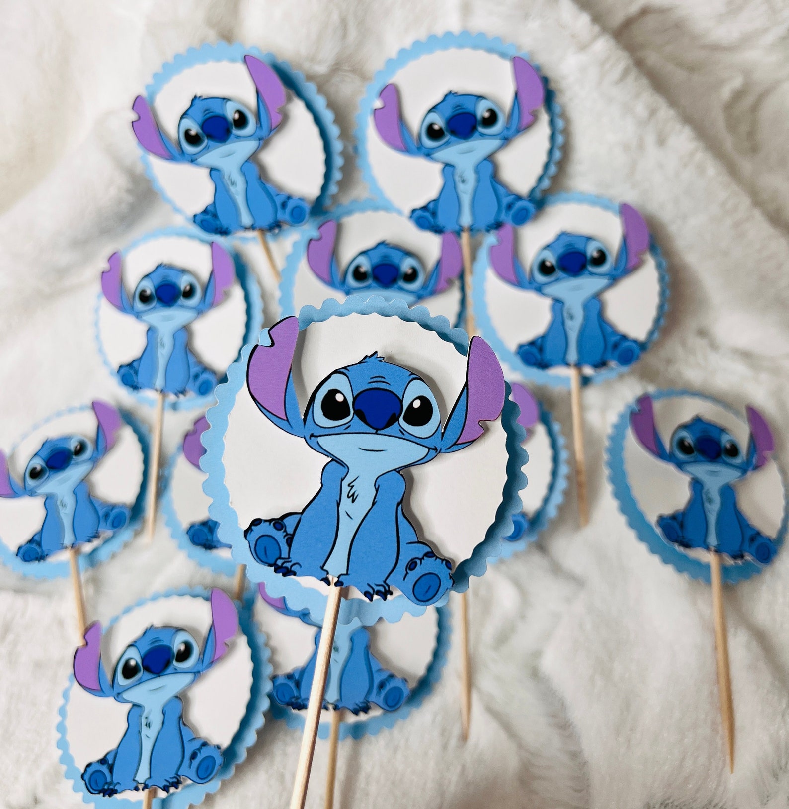 Stitch Cupcake Topper, Stitch Topper, Party Decor Stitch, Stitch Themed ...
