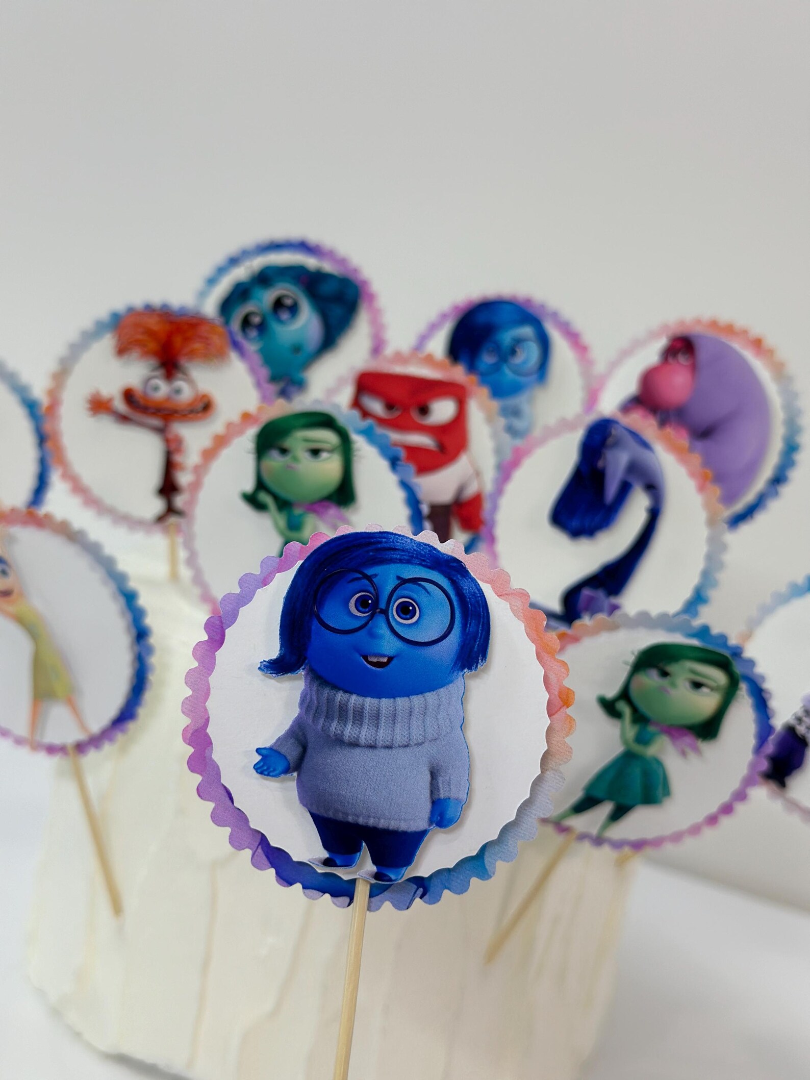Inside Out Cupcake Topper, Inside Out Topper, Party Decor , Inside Out ...
