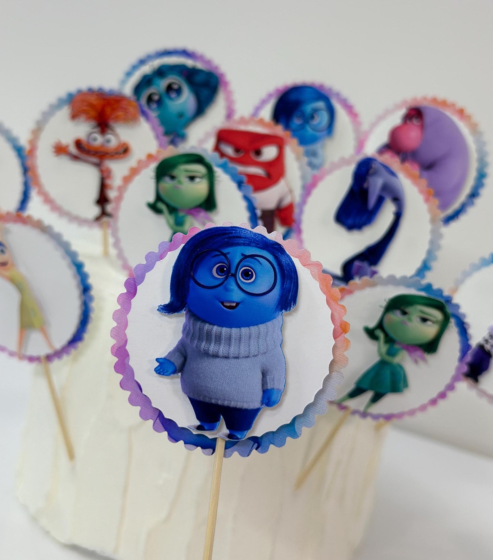 Inside Out Cupcake Topper, Inside Out Topper, Party Decor , Inside Out ...