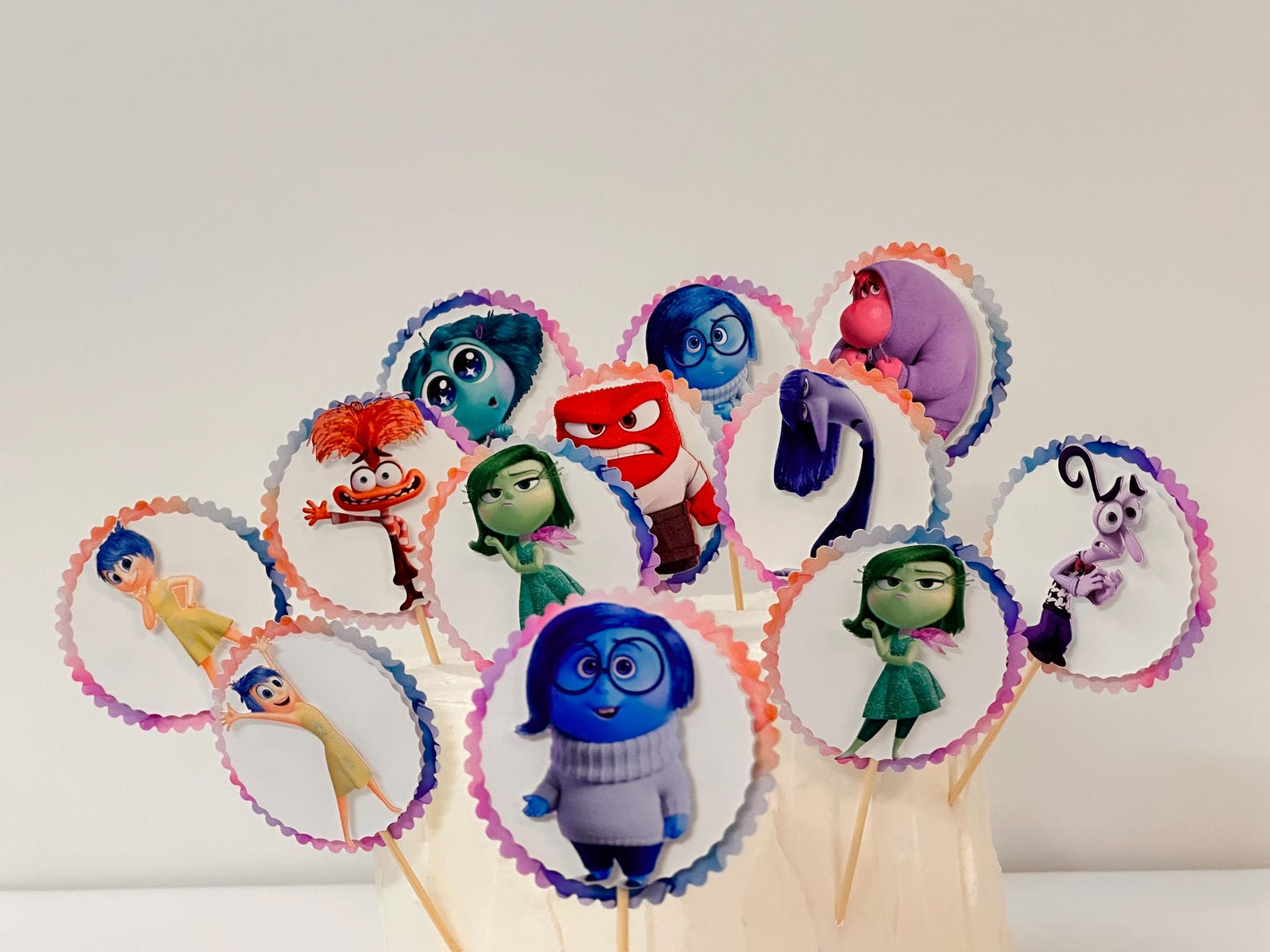 Inside Out Cupcake Topper, Inside Out Topper, Party Decor , Inside Out ...