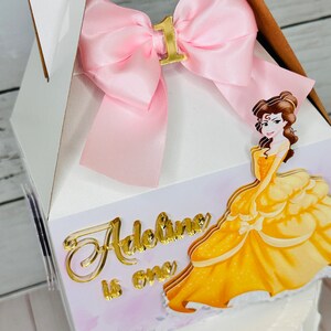 Belle Gable Box, Belle Birthday, Party Decoration Box Belle, Favor Box ...