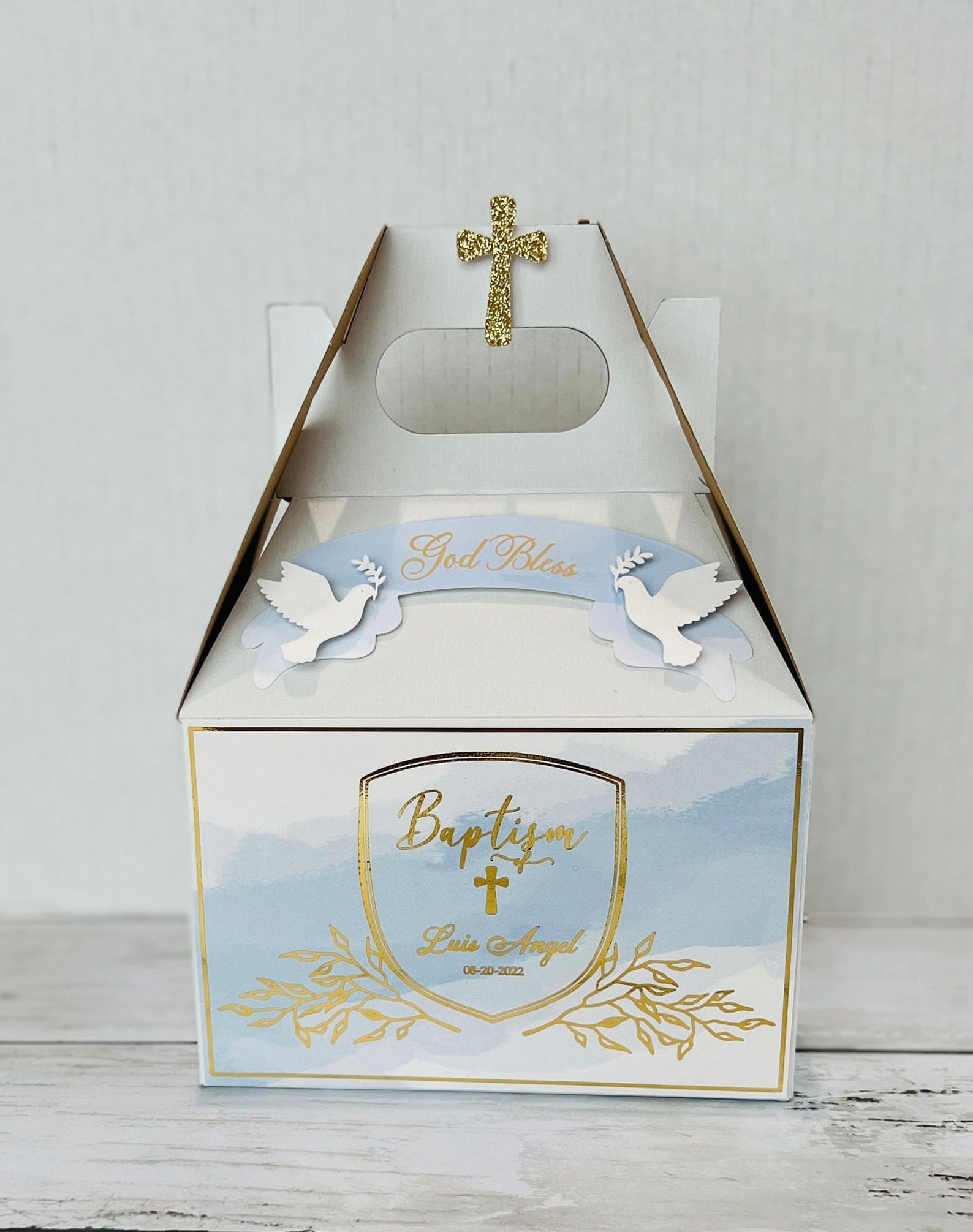 Baptism Favor Box Christening Favor Box First Communion - Etsy