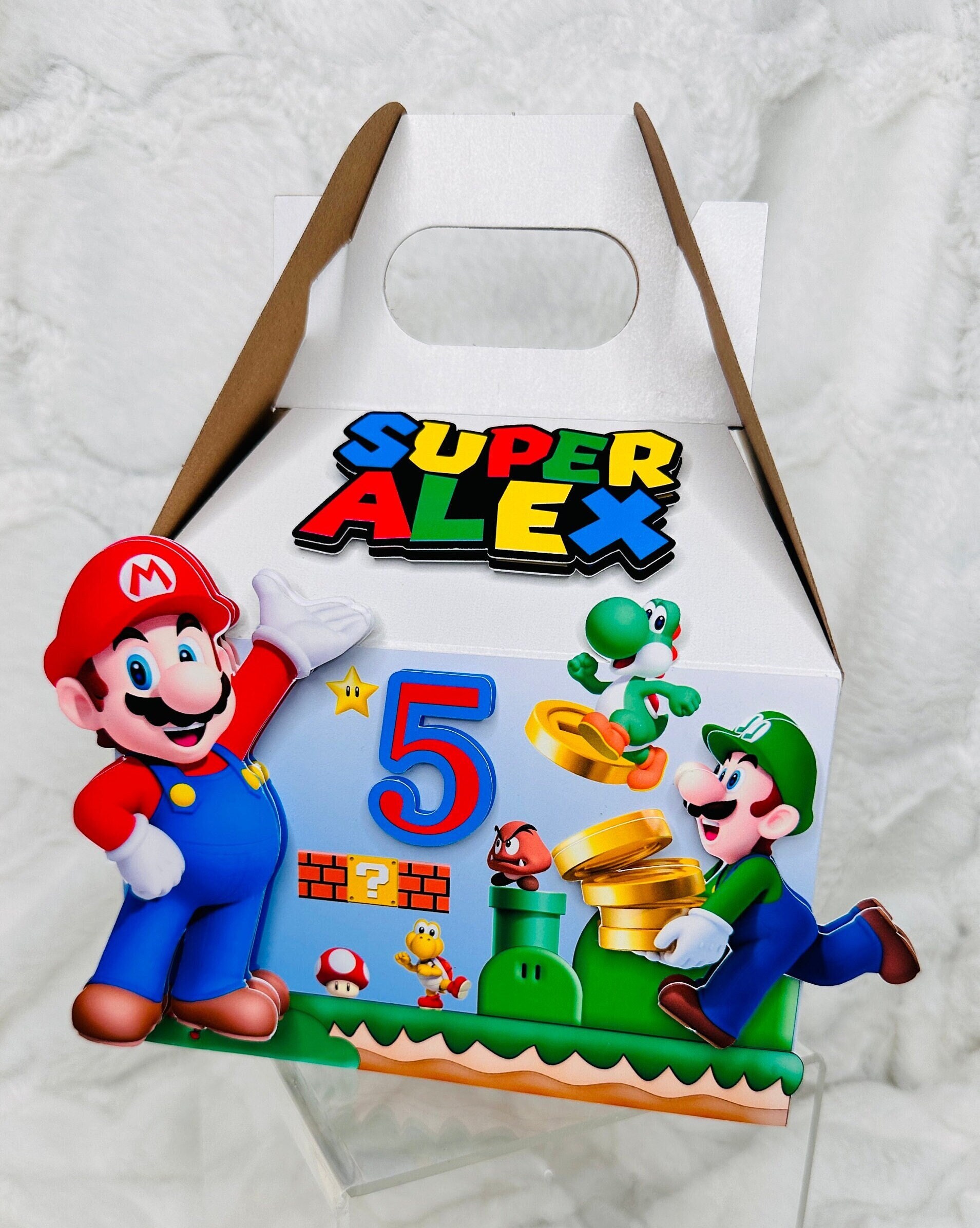 Favor Box Súper Mario Bros, Party Decoration Super Mario Bros, Favor ...