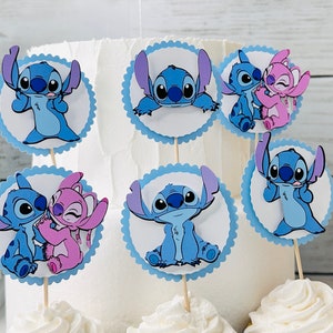 6-stitch Cupcake Topper, 1-stitch Cake Topper, Party Decor Stitch ...