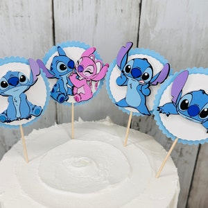Stitch Cupcake Topper, Stitch Topper, Party Decor Stitch, Stitch Themed ...