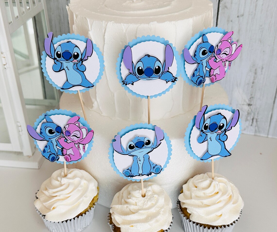 Stitch Cupcake Topper Stitch Topper Party Decor Stitch - Etsy