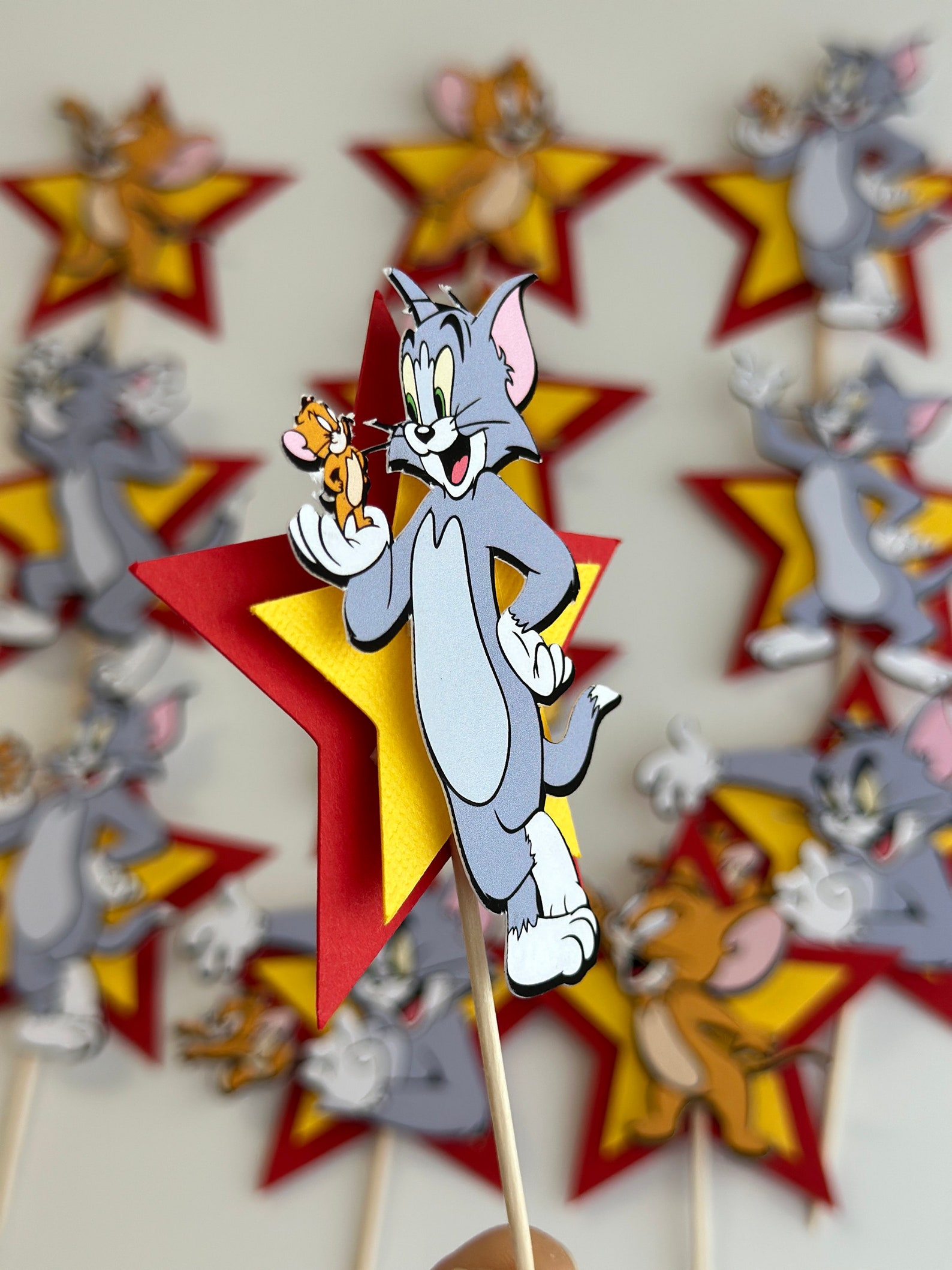 Tom & Jerry Cupcake Topper Tom Y Jerry Cupcake Topper Party - Etsy