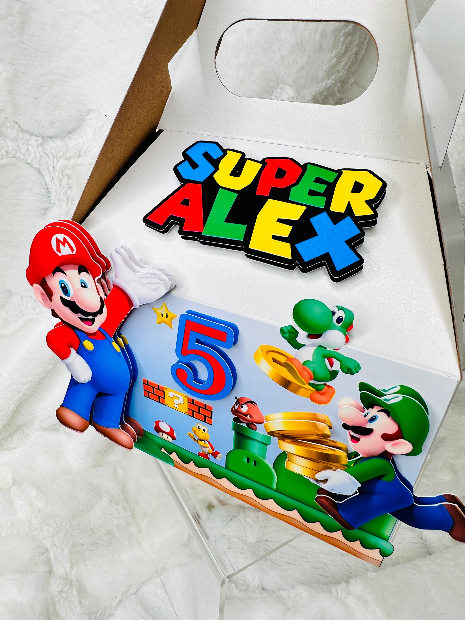 Favor Box Súper Mario Bros, Party Decoration Super Mario Bros, Favor ...