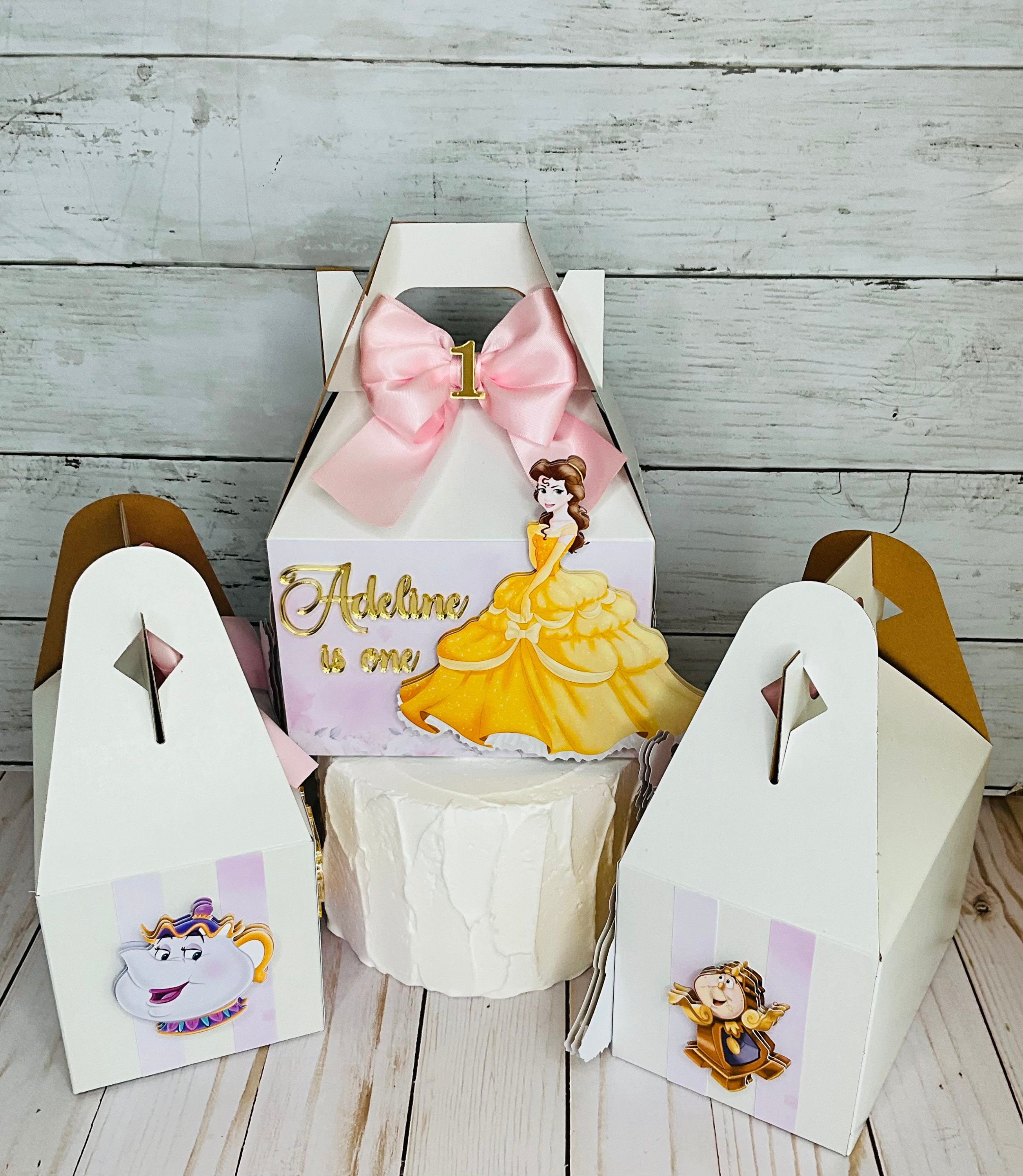 Belle Gable Box, Belle Birthday, Party Decoration Box Belle, Favor Box ...