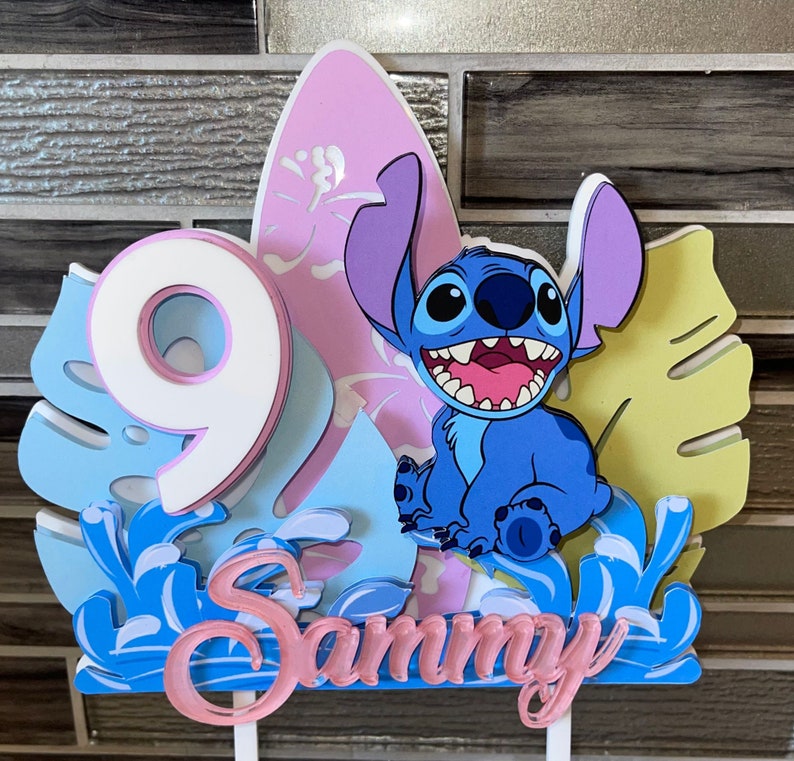 Stitch Cake Topper Acrylic Stitch Cake Topper Birthday Party - Etsy