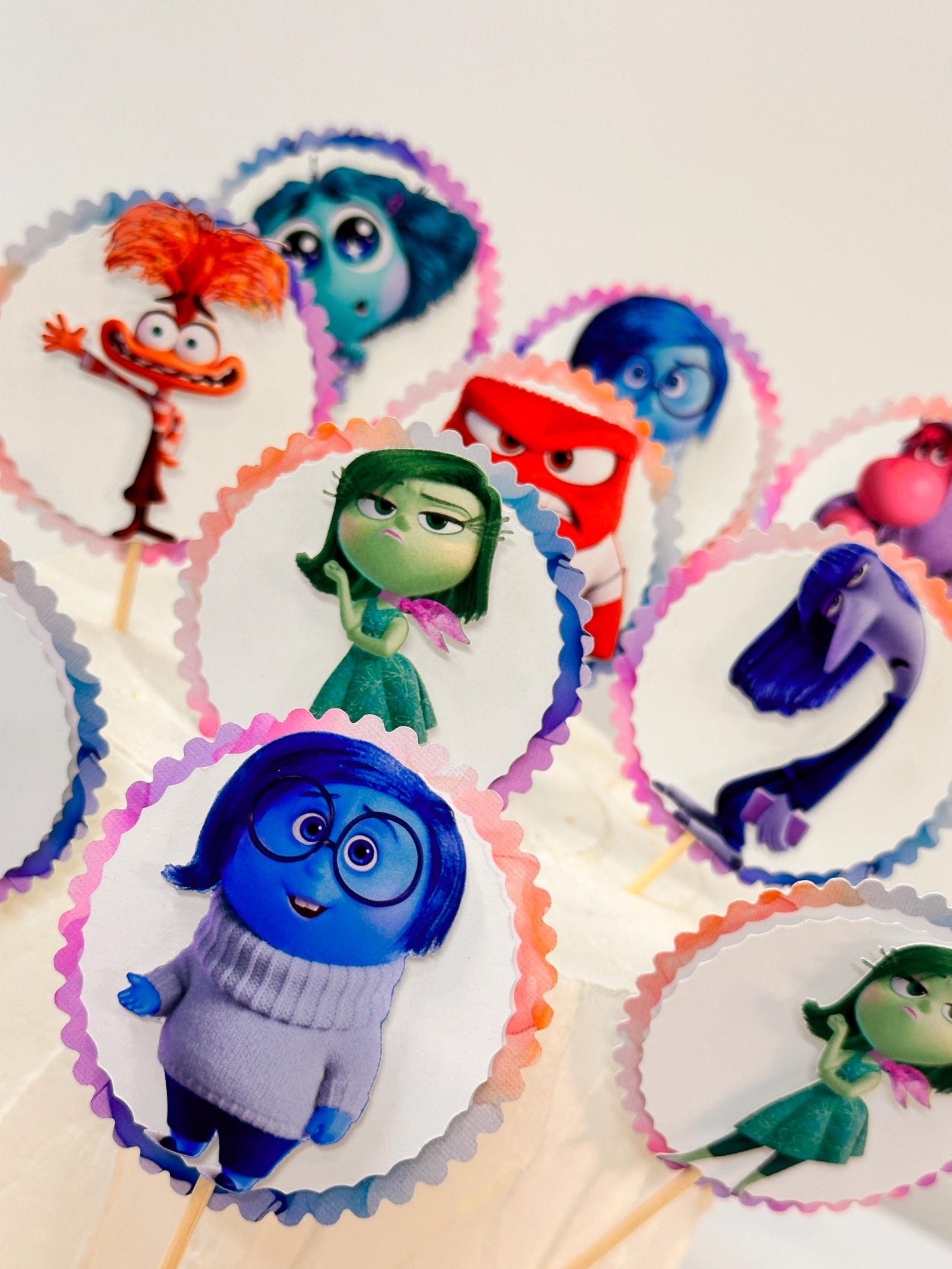 Inside Out Cupcake Topper, Inside Out Topper, Party Decor , Inside Out ...