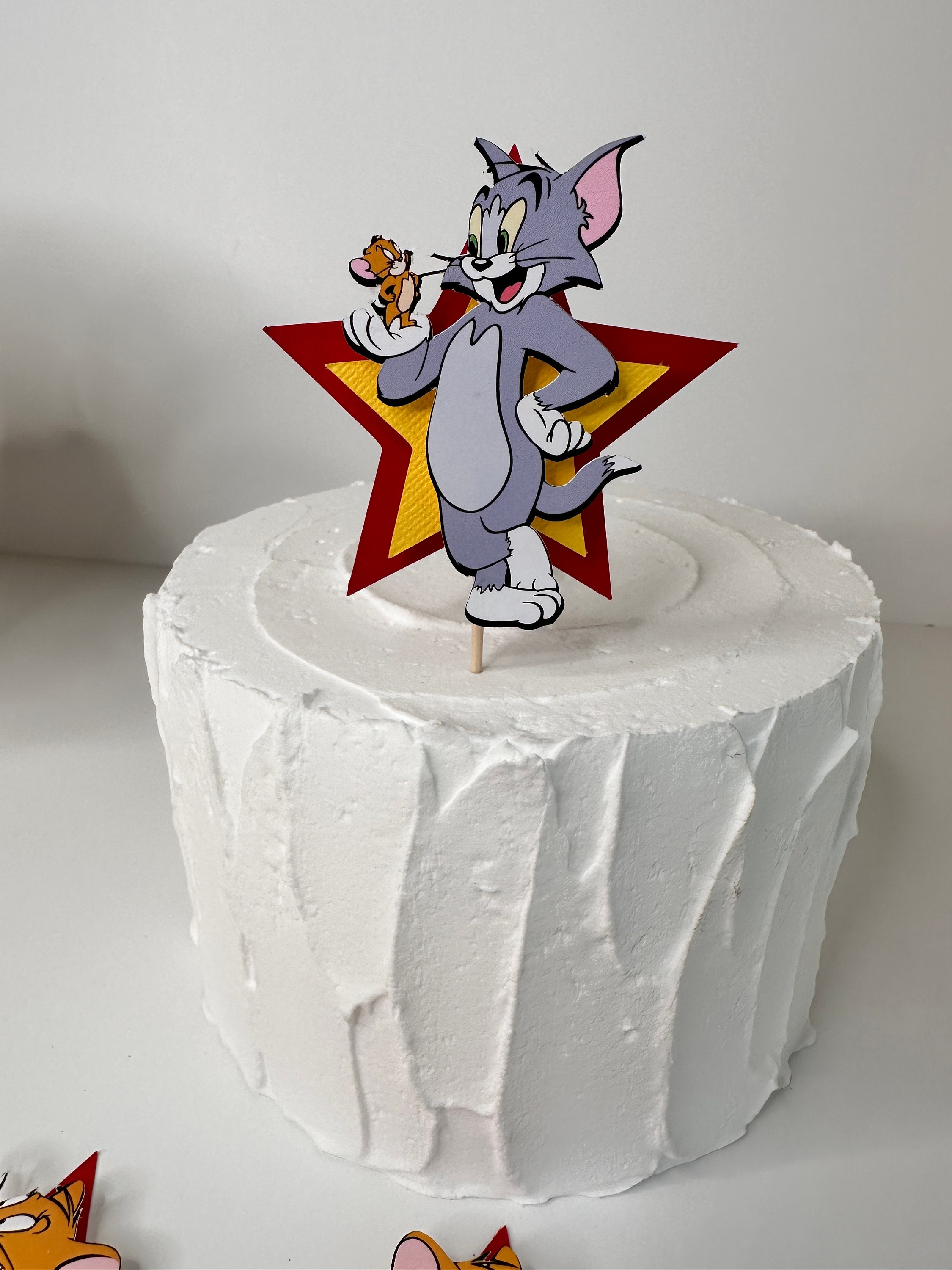 Tom & Jerry Cupcake Topper Tom Y Jerry Cupcake Topper Party - Etsy