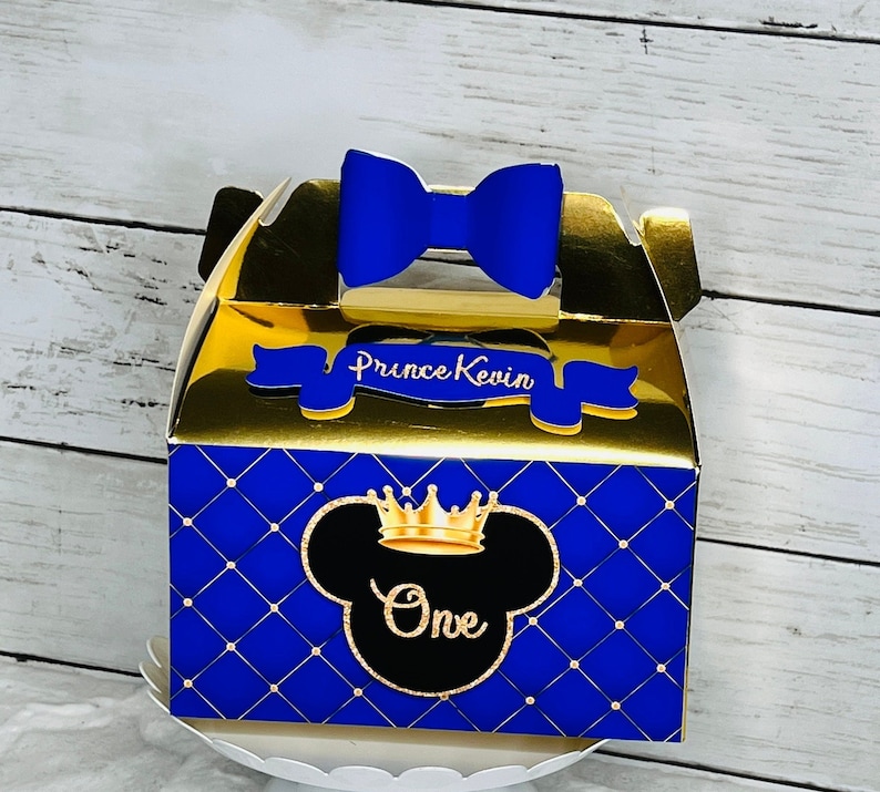 Favor Box Prince Mickey Mouse Prince Mickey Mouse Party - Etsy