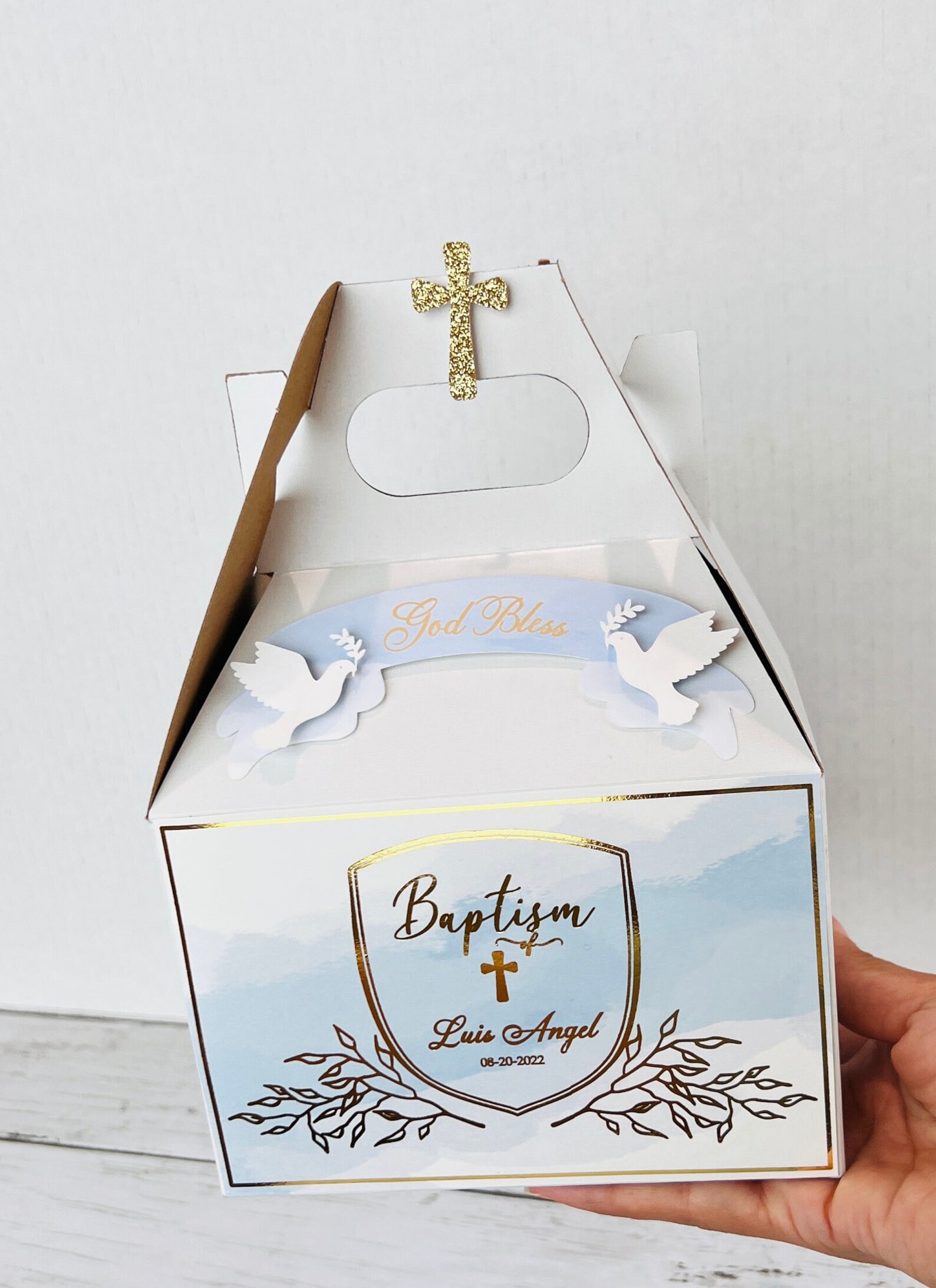Baptism Favor Box Christening Favor Box First Communion - Etsy