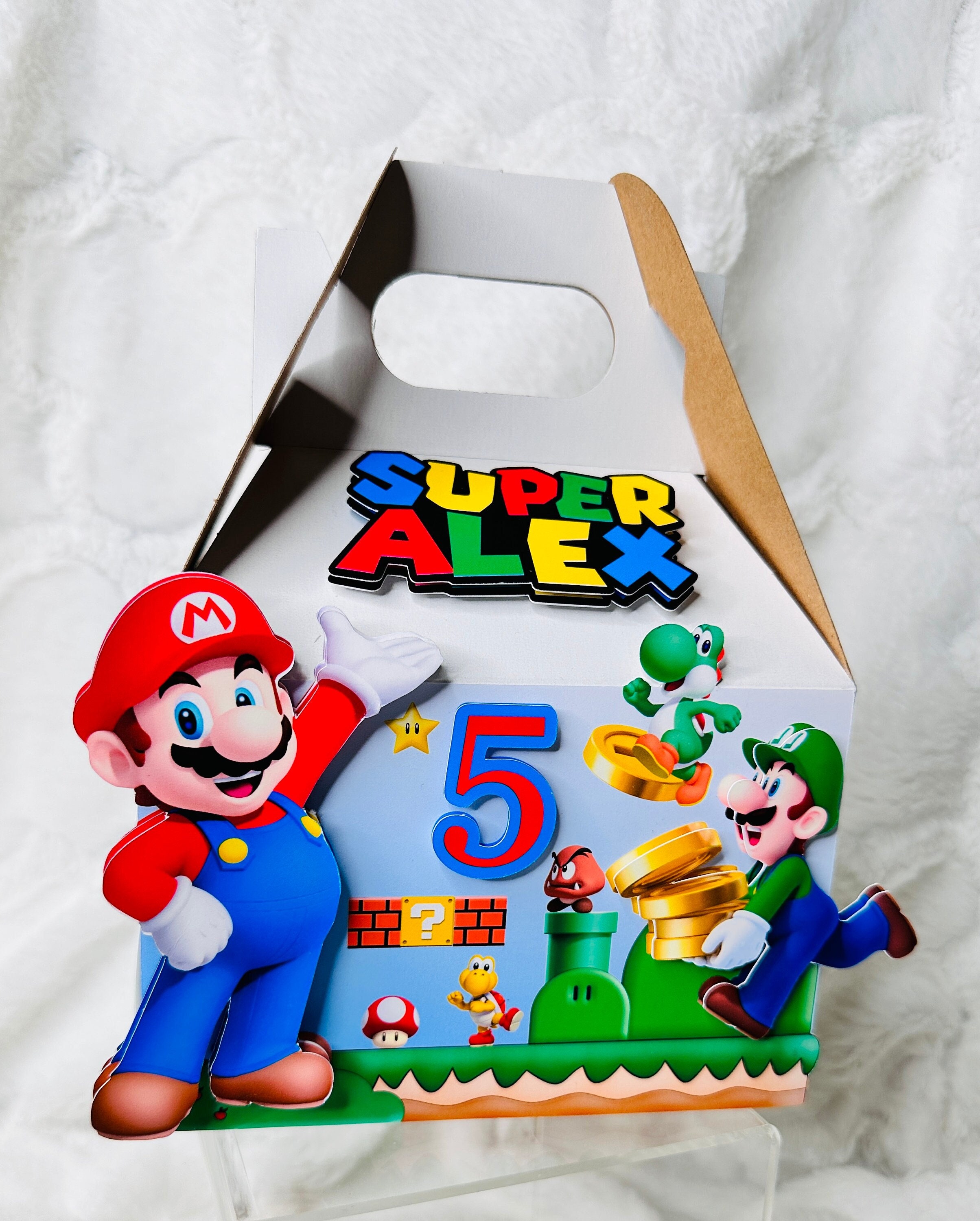 Favor Box Súper Mario Bros, Party Decoration Super Mario Bros, Favor ...