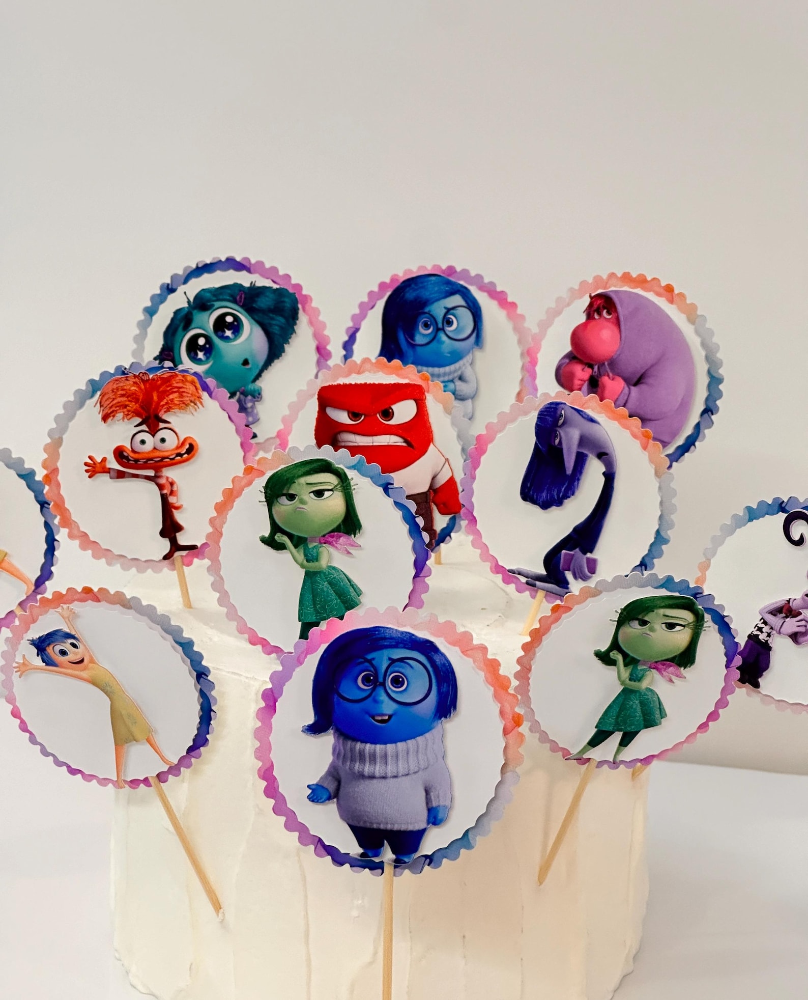 Inside Out Cupcake Topper, Inside Out Topper, Party Decor , Inside Out ...