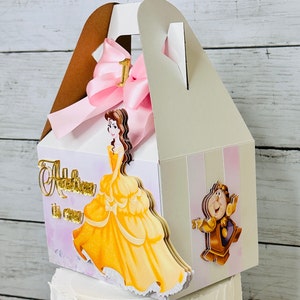 Belle Gable Box, Belle Birthday, Party Decoration Box Belle, Favor Box ...