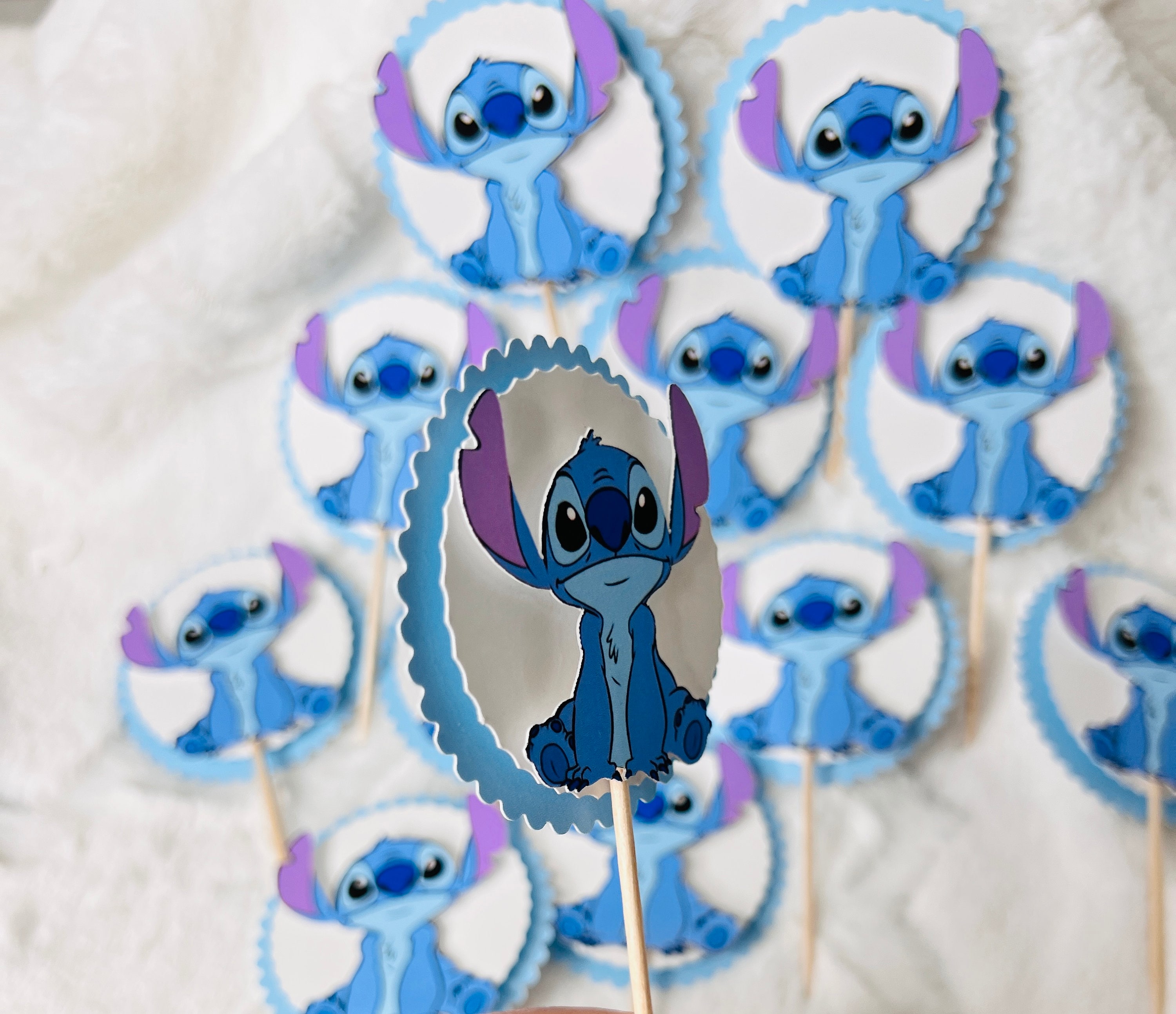 Stitch Cupcake Topper Stitch Topper Party Decor Stitch - Etsy
