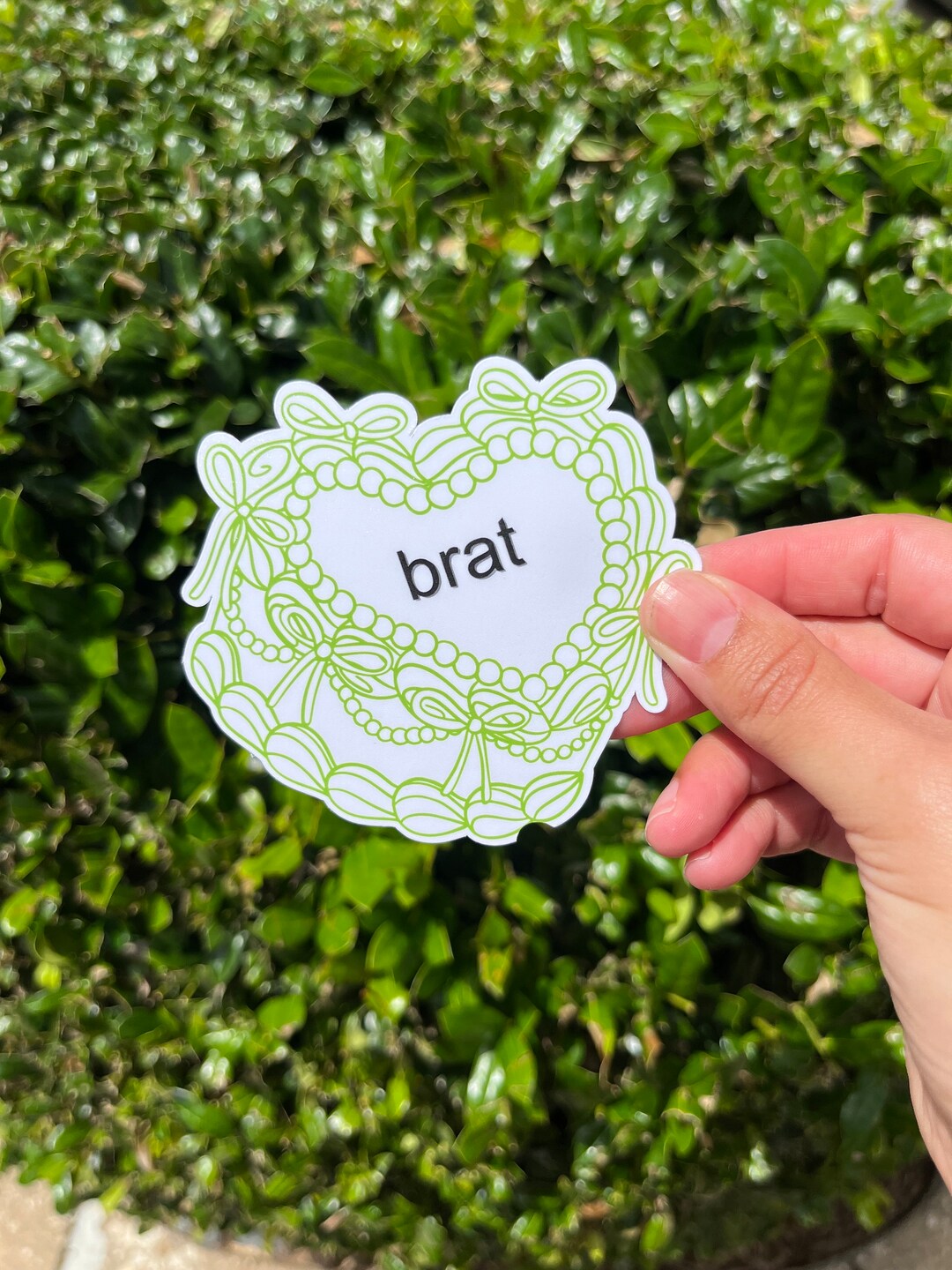 BRAT Retro Cake Matte Vinyl Sticker - Etsy