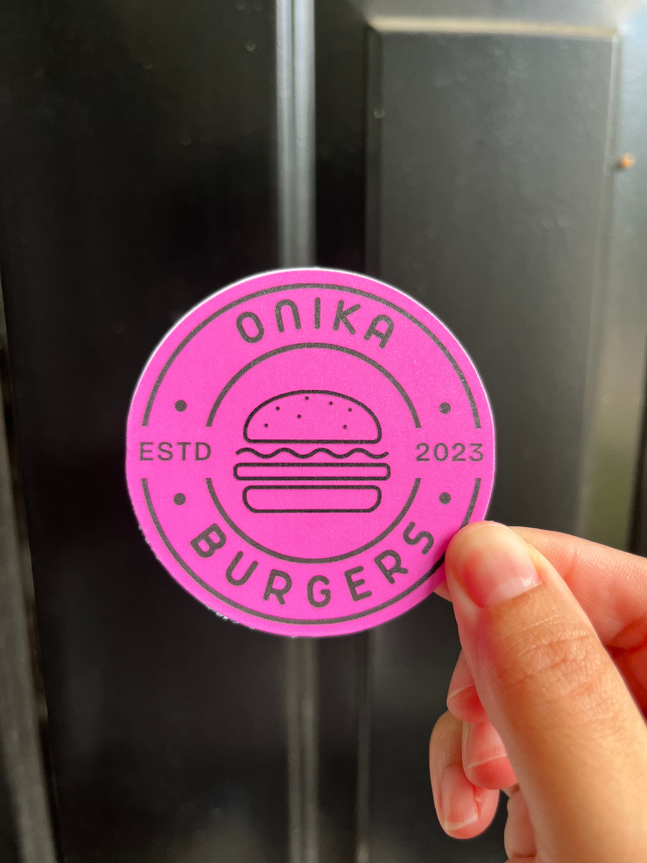 Onika Burgers Vinyl Matte Sticker - Etsy