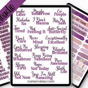 500 Digital Sticker Set| Sarcastic Funny Stickers | Cats Themed iPad ...