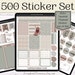 500 Digital Sticker Set Hearts Theme Planner Stickers 500 Pastel iPad ...