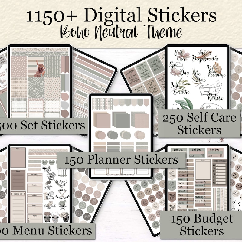 Neutral Stickers - Etsy