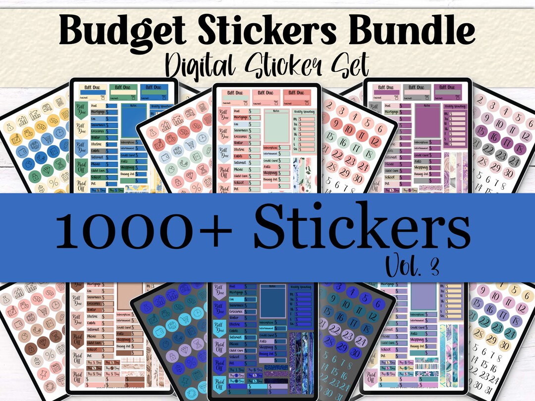 1000+ Digital Budget Stickers Vol. 3 | Finance Planner Stickers ...