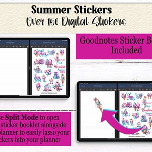 Summer Digital Sticker Set | June Digital Planner Stickers | iPad ...