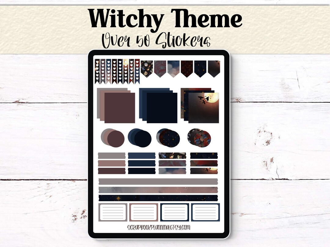 Functional Digital Stickers Witchy Theme Digital Stickers Goodnote ...