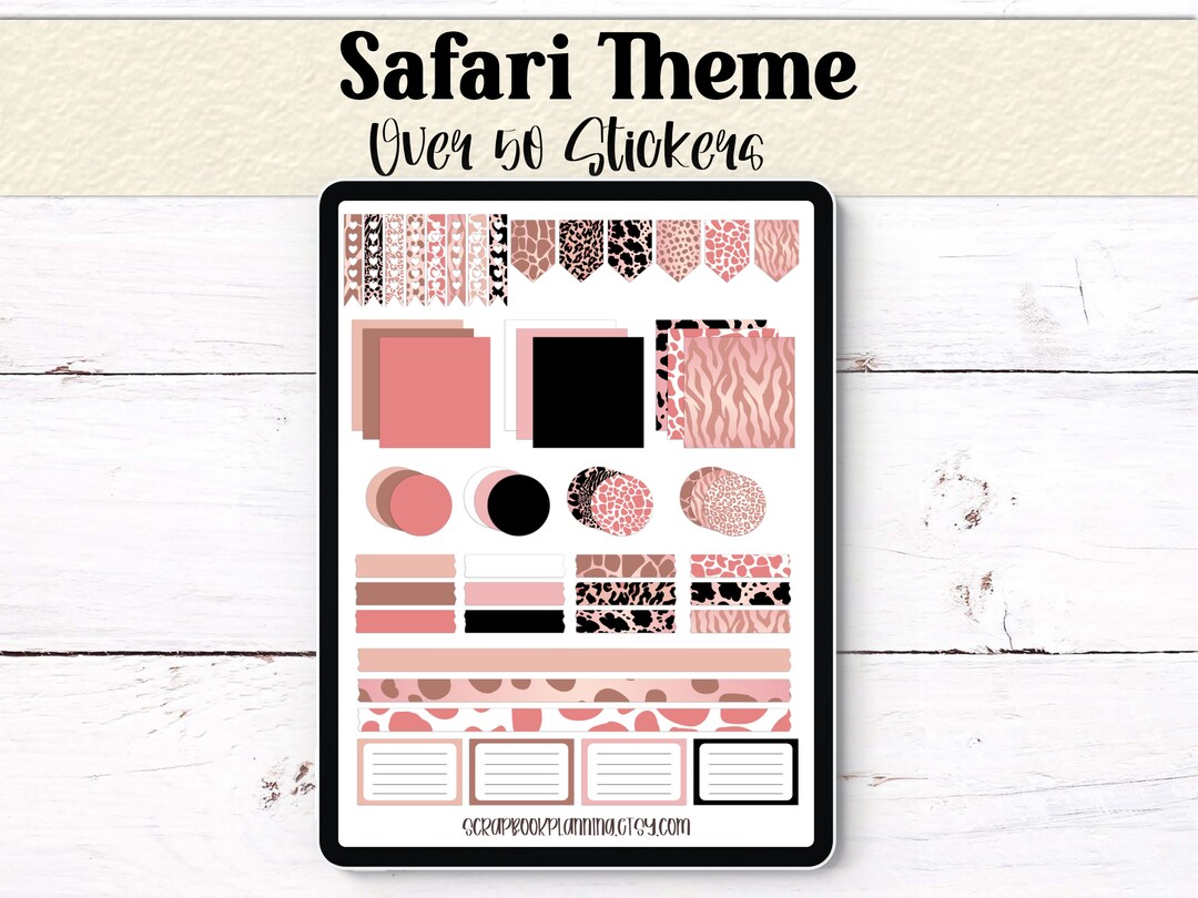 Functional Digital Stickers | Safari Theme Digital Stickers | Goodnote ...