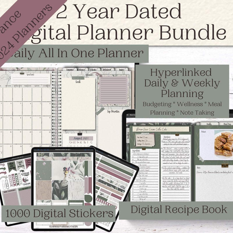 Botanical Planner - Etsy