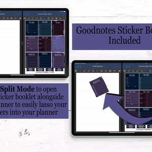 Digital Widget Stickers | Dark Mode Galaxy Theme Stickers | Goodnote ...