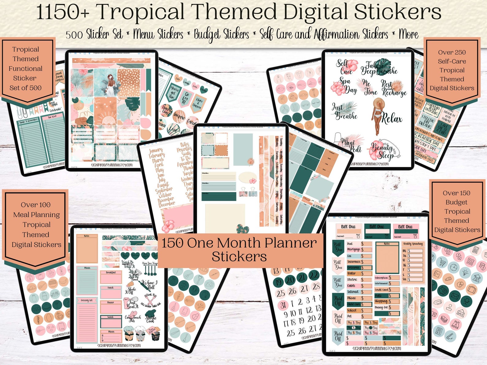 Summer Digital Sticker Pack Digital Planner Stickers - Etsy