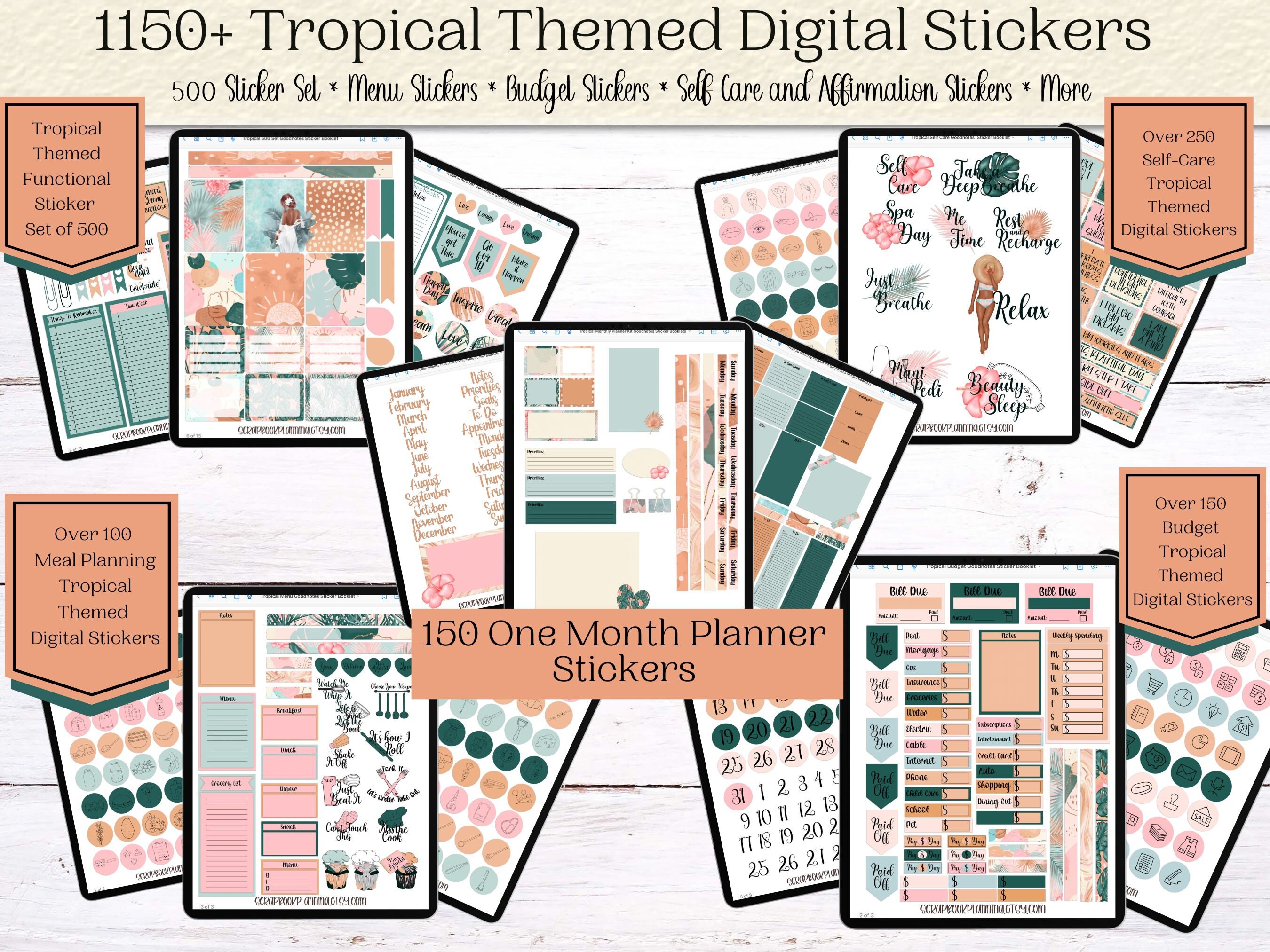 Summer Digital Sticker Pack Digital Planner Stickers - Etsy