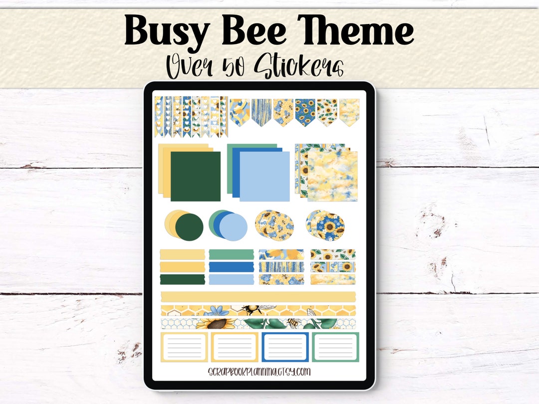 Functional Digital Stickers | Busy Bee Theme Digital Stickers ...