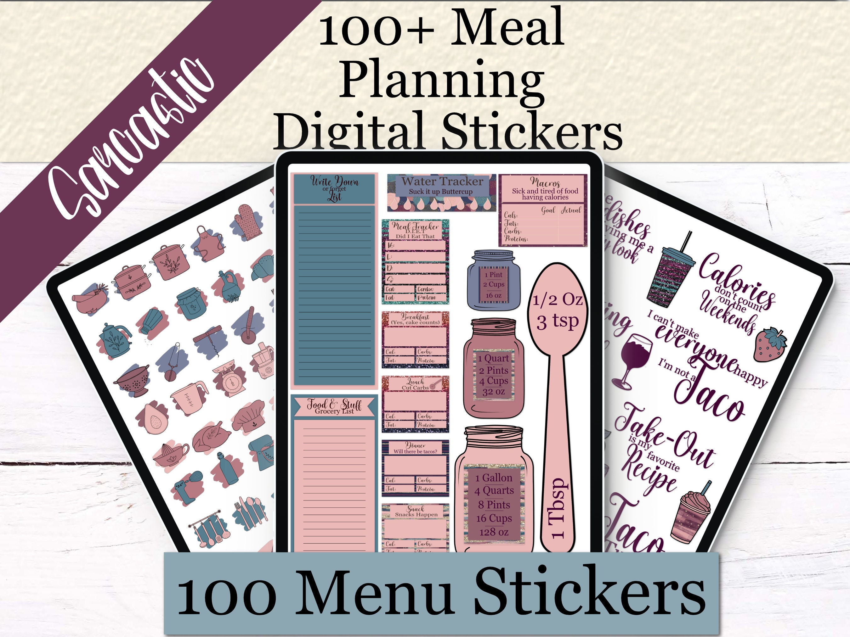 Sarcastic Digital Sticker Pack Glitter Theme Funny Planner Stickers ...