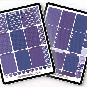 Purple Dreams Planner Stickers: 100+ Digital Widgets (PNG + Goodnotes ...