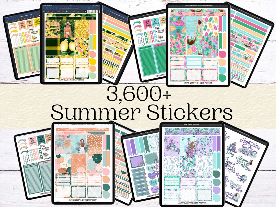 Summer Digital Sticker Pack | Digital Planner Stickers | Goodnotes ...