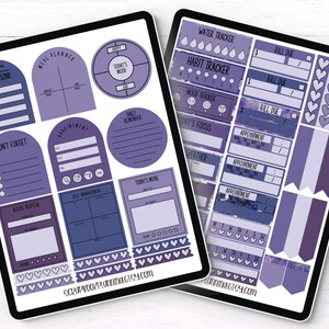 Purple Dreams Planner Stickers: 100+ Digital Widgets (PNG + Goodnotes ...